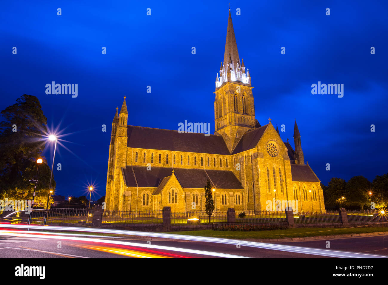 A dusk-time view of the magnificent St. Maryâ€™s Cathedral in Killarney ...