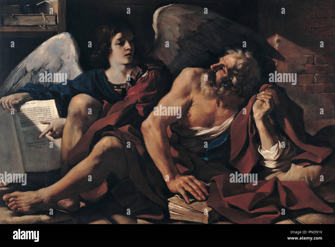 Saint Matthew and the Angel. Date/Period: 1622. Oil on canvas. Height ...