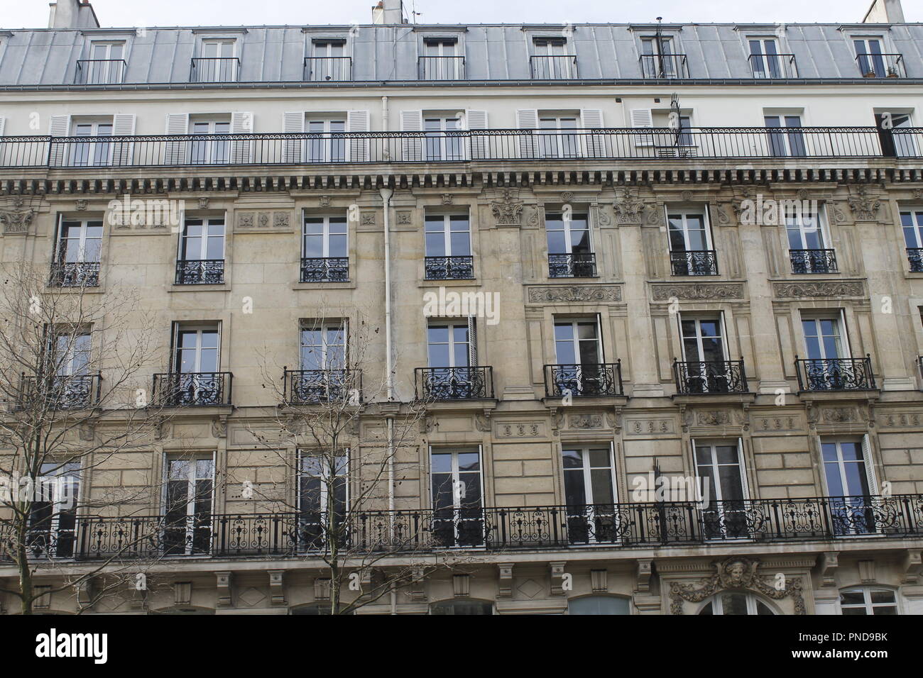 Traditional architecture, authentic french architectural in Paris Stock ...