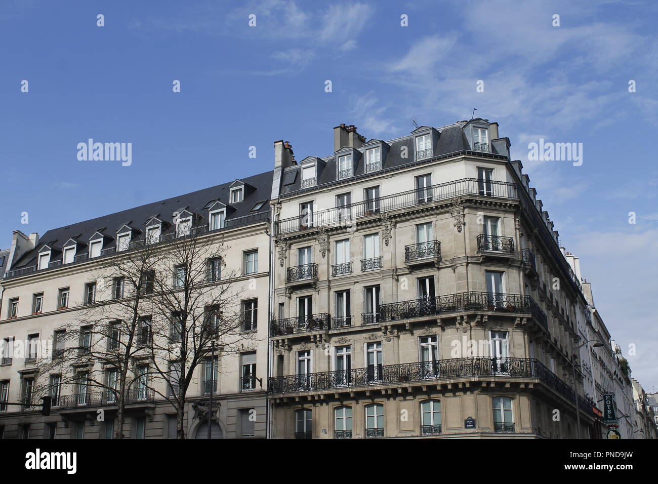 Traditional architecture, authentic french architectural in Paris Stock ...