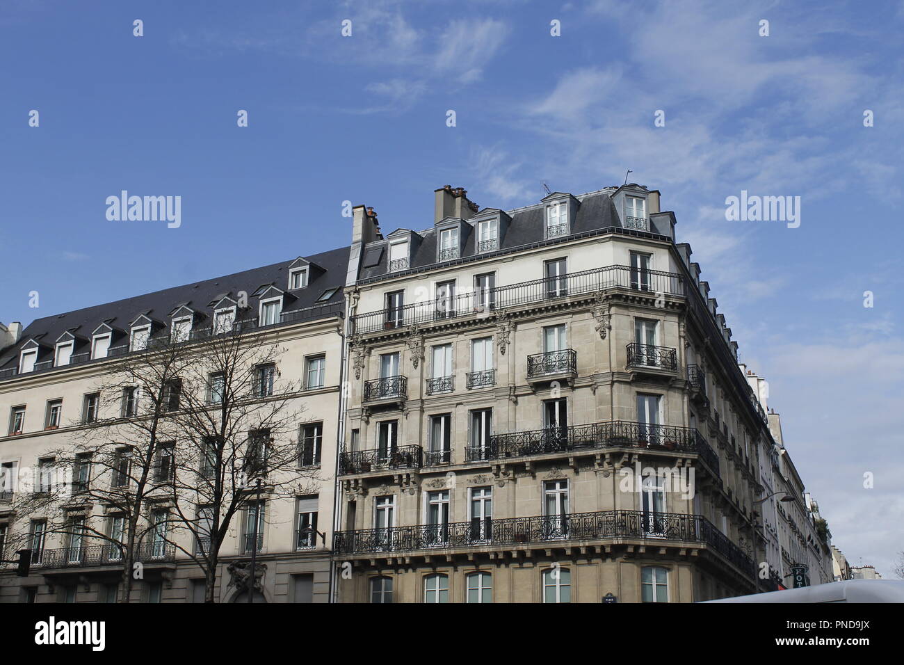 Traditional architecture, authentic french architectural in Paris Stock ...