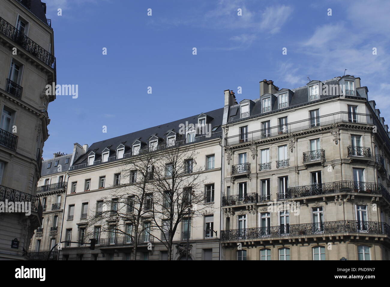 Traditional architecture, authentic french architectural in Paris Stock ...