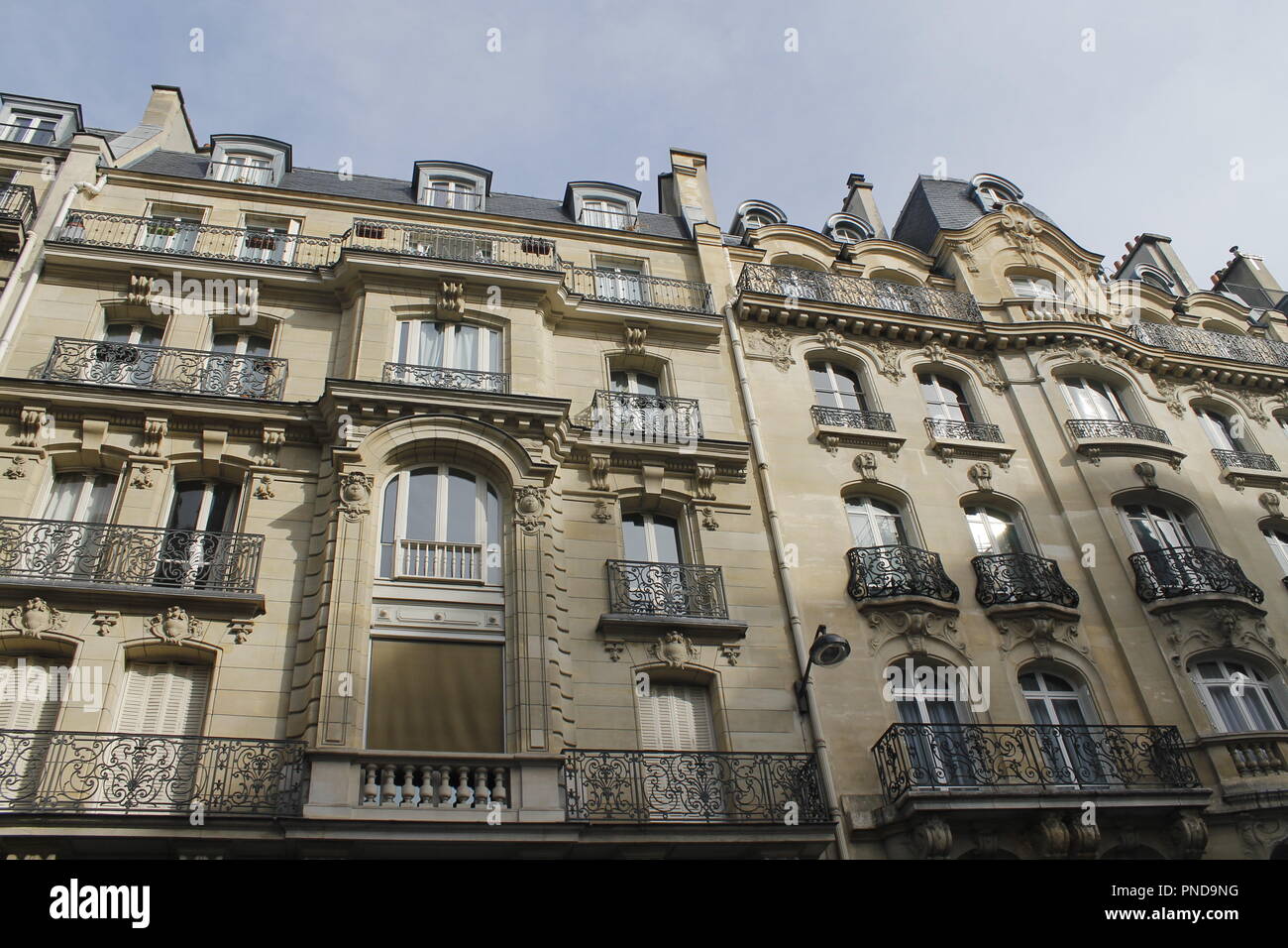 Traditional architecture, authentic french architectural in Paris Stock ...