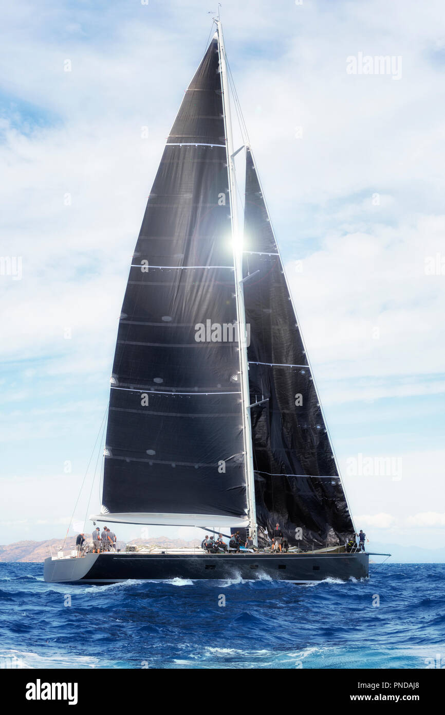 Sailing, sail yacht in regatta Stock Photo - Alamy