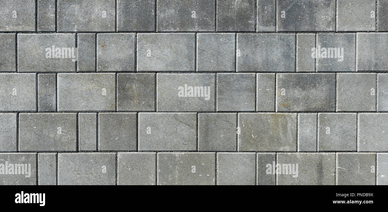 Concrete or cobble gray pavement slabs or stones for floor, wall or ...