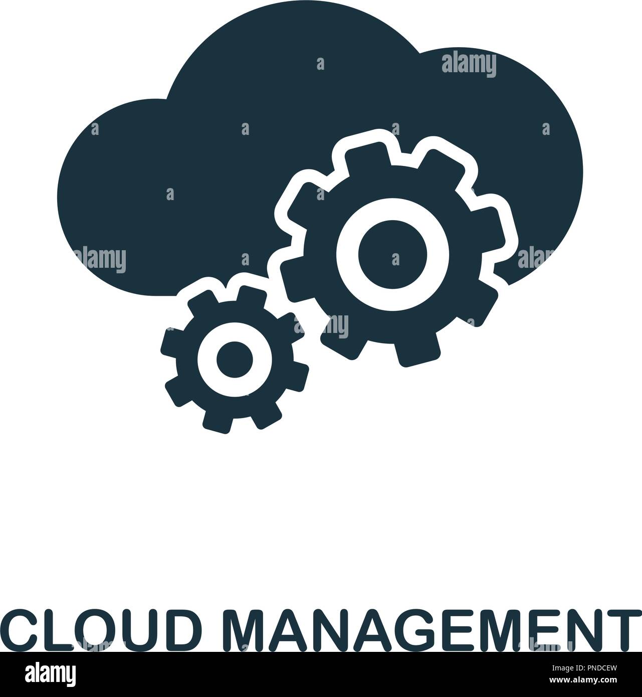 Cloud Management Icon Monochrome Style Design From Big Data Collection Ui Pixel Perfect