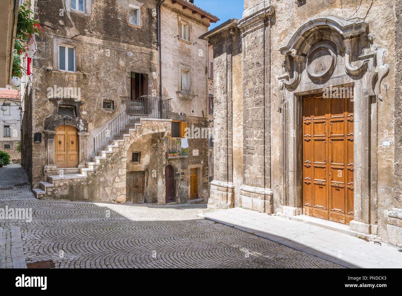Scenic sight in Scanno, province of L'Aquila, Abruzzo, central Italy ...