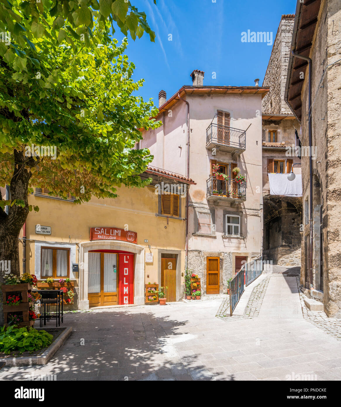 Scenic sight in Scanno, province of L'Aquila, Abruzzo, central Italy ...