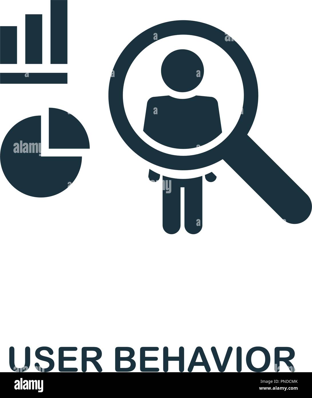 User Behavior Icon Monochrome Style Design From Big Data Collection