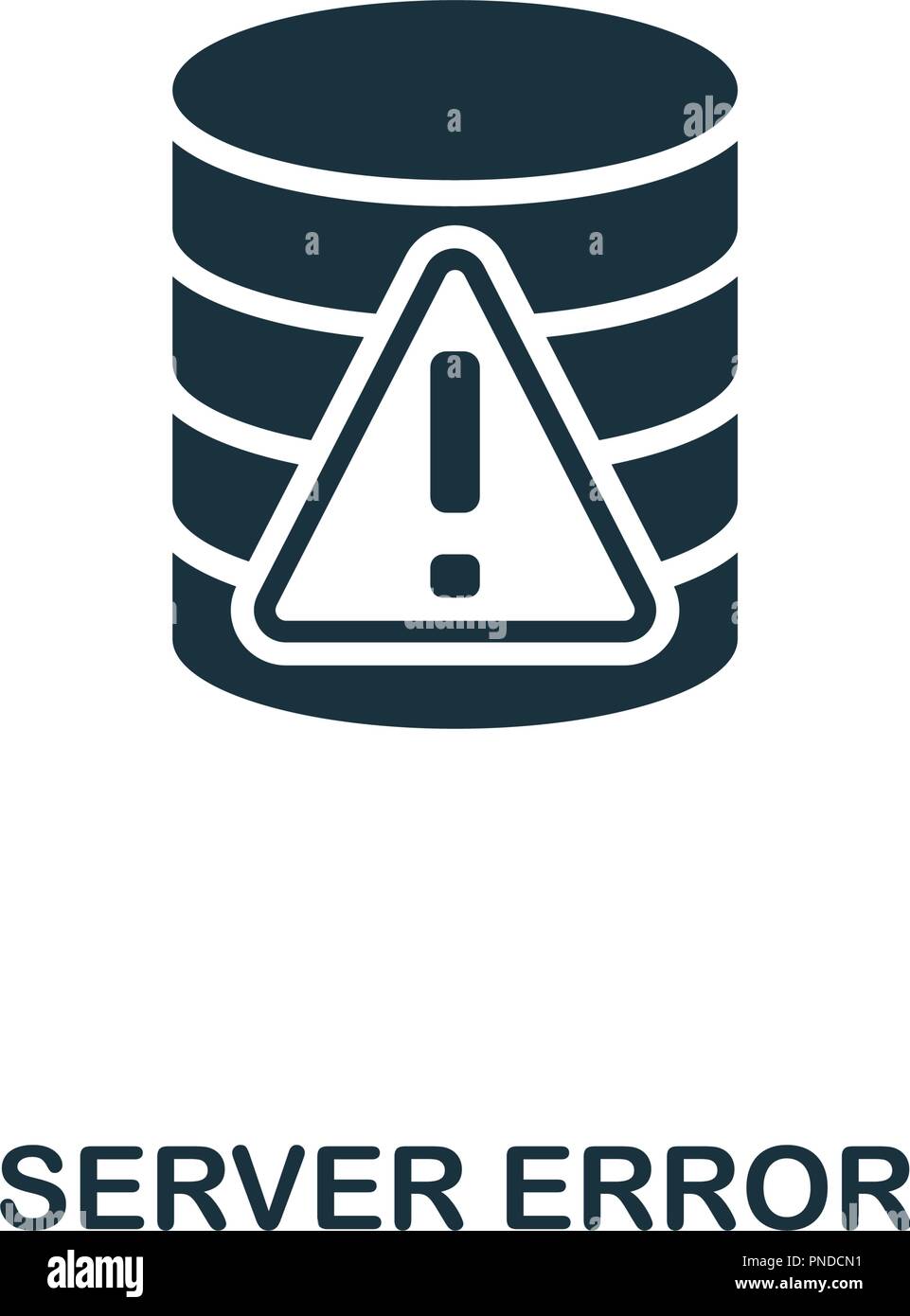 Server Error Icon Monochrome Style Design From Big Data Collection Ui Pixel Perfect Simple