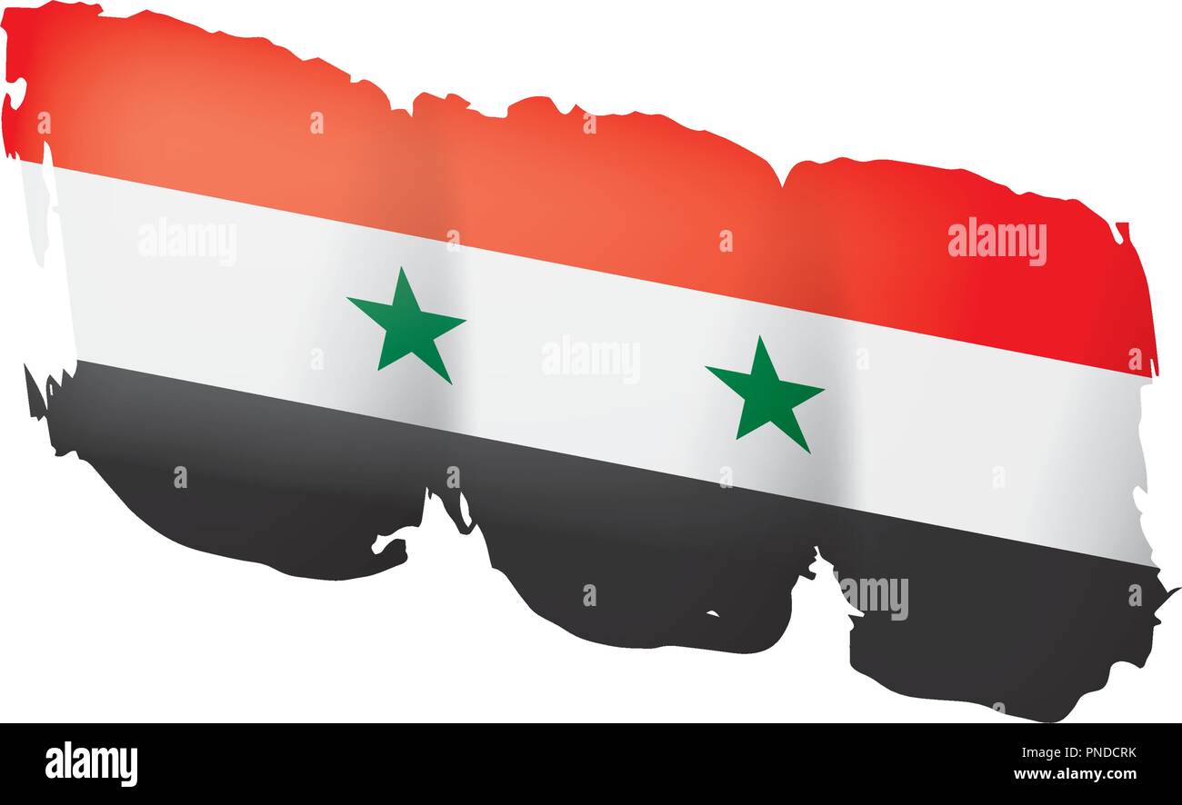 Syria flag, vector illustration on a white background Stock Vector ...