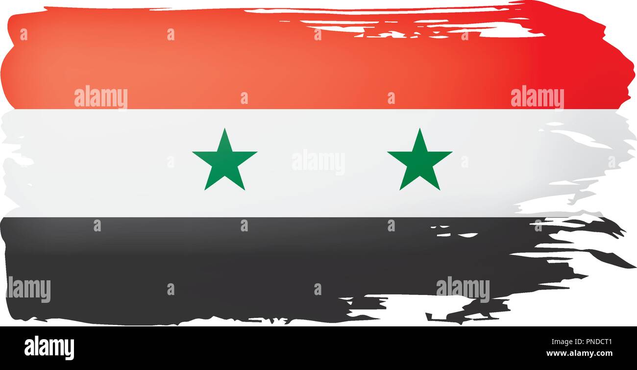 Syria flag, vector illustration on a white background Stock Vector ...