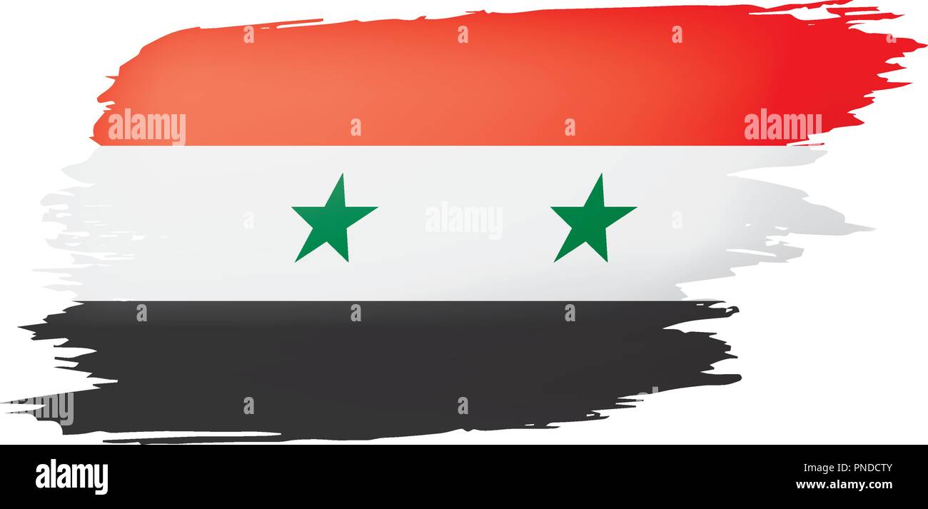 Syria flag, vector illustration on a white background Stock Vector ...