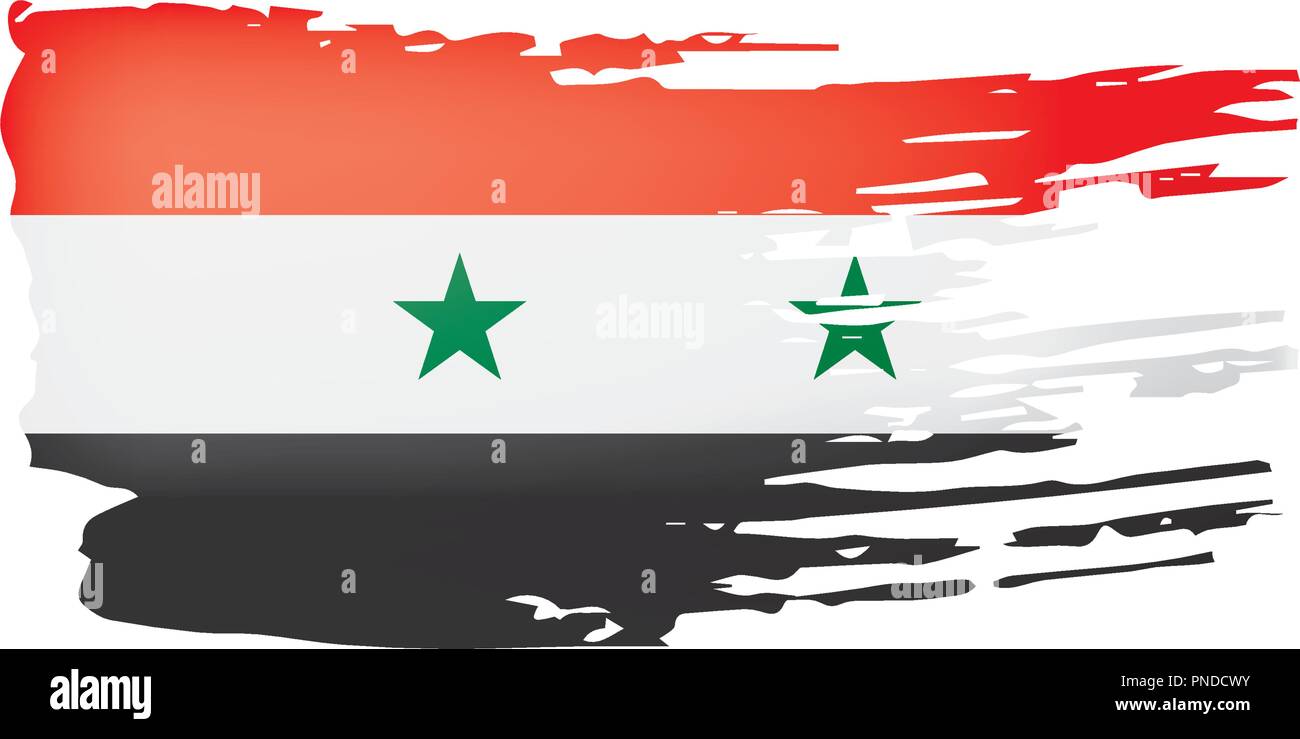Syria flag, vector illustration on a white background Stock Vector ...