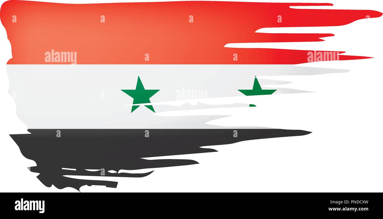 Syria flag, vector illustration on a white background Stock Vector ...