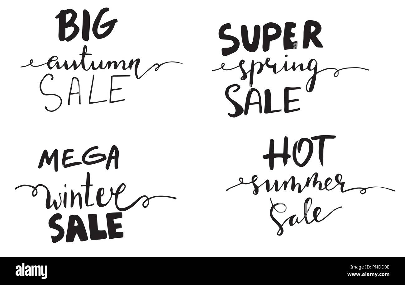 Sale. Hand drawn word tag Stock Vector Image & Art - Alamy
