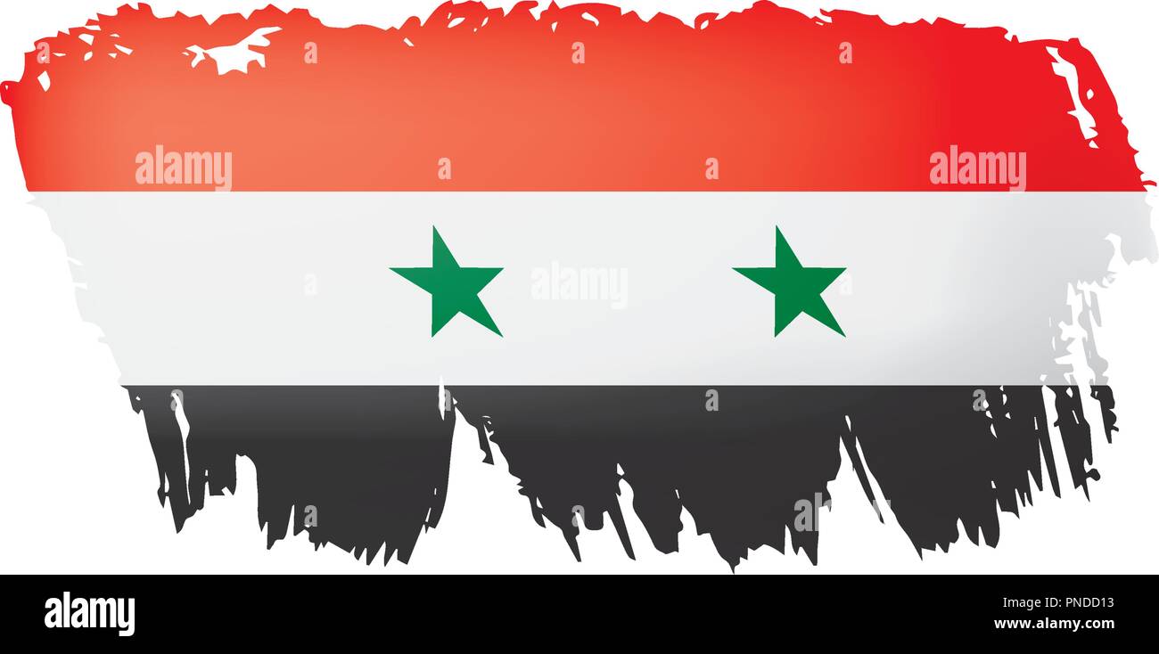 Syria flag, vector illustration on a white background Stock Vector ...