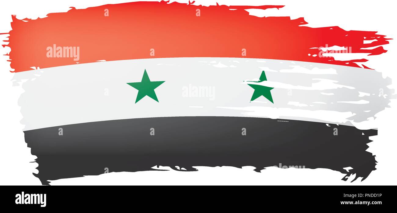Syria flag, vector illustration on a white background Stock Vector ...