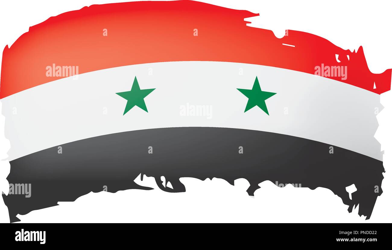 Syria flag, vector illustration on a white background Stock Vector ...