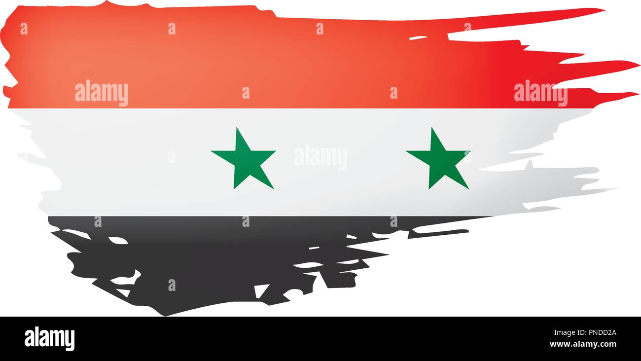 Syria flag, vector illustration on a white background Stock Vector ...