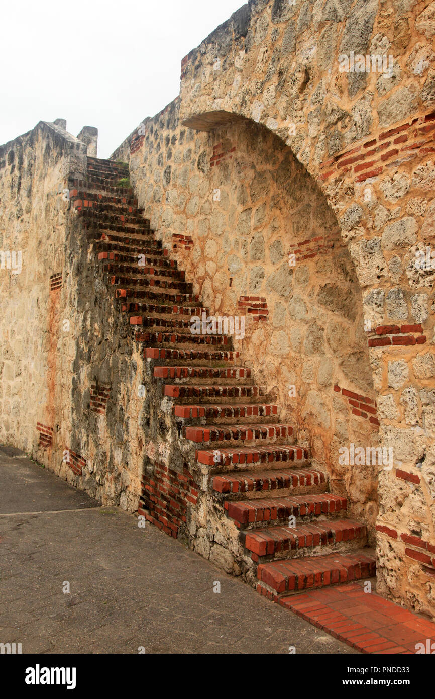 Stone ladder in Santo Domingo. Dominican Republic Stock Photo - Alamy