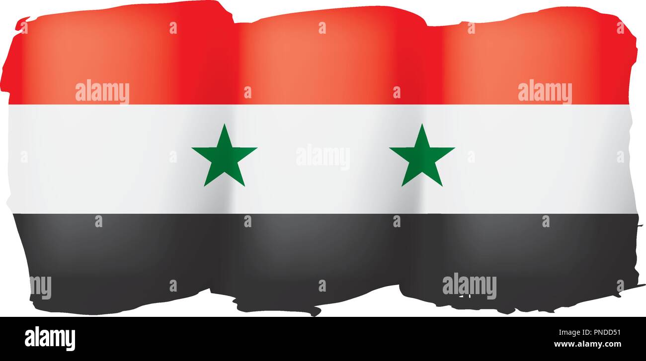 Syria flag, vector illustration on a white background Stock Vector ...