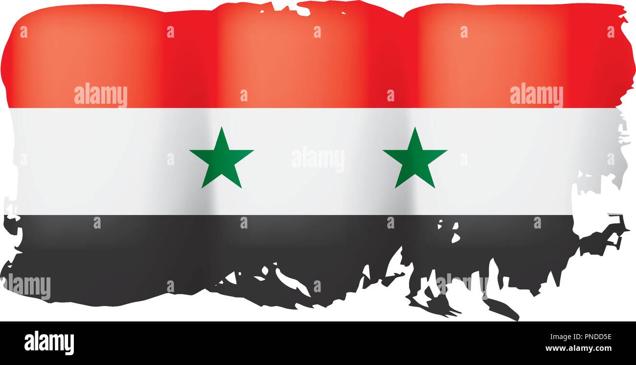 Syria flag, vector illustration on a white background Stock Vector ...