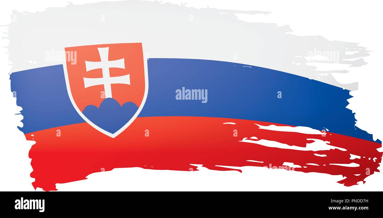 Slovakia flag waving grunge Stock Vector Images - Alamy