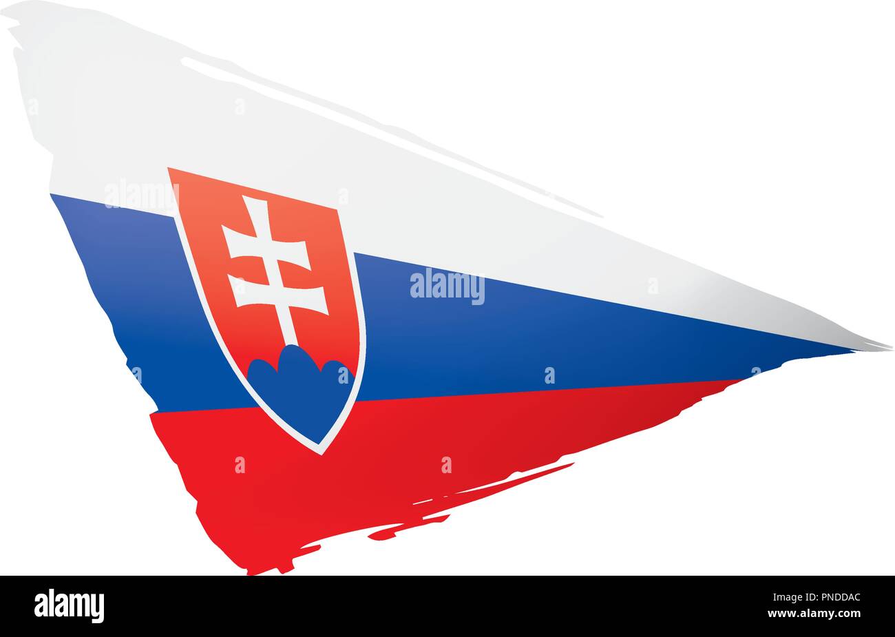 Slovakia flag, vector illustration on a white background Stock Vector ...