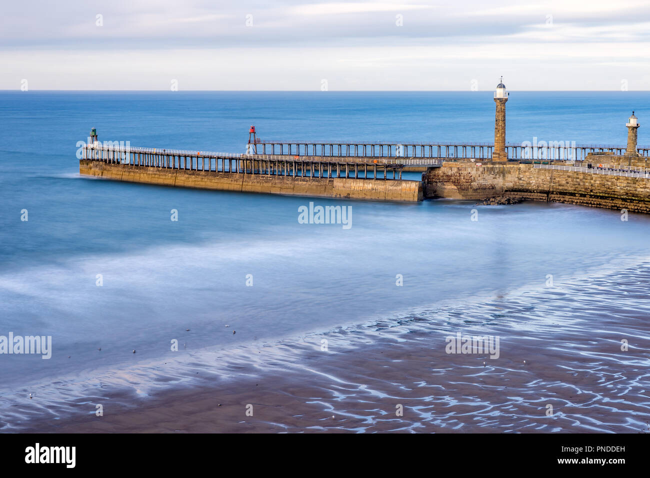 Whitby Pier, North Yorkshire, England UK Stock Photo - Alamy