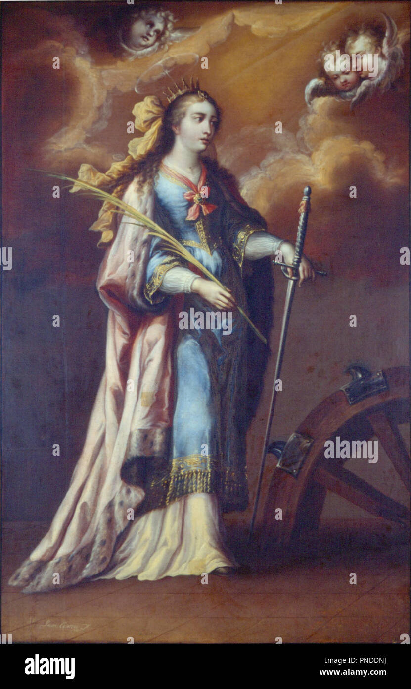 Santa Catalina de Alejandría Saint Catherine of Alexandria. Painting ...