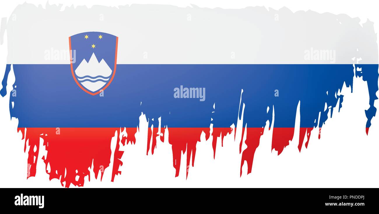 Slovenia flag, vector illustration on a white background Stock Vector ...