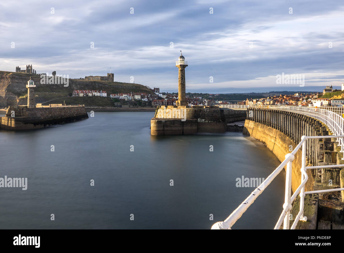 Whitby Pier, North Yorkshire, England UK Stock Photo - Alamy