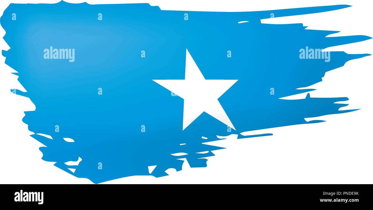 Somalia flag, vector illustration on a white background Stock Vector ...