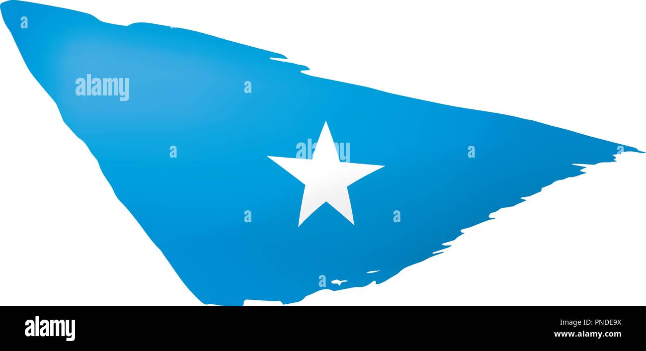 Somalia flag, vector illustration on a white background Stock Vector ...