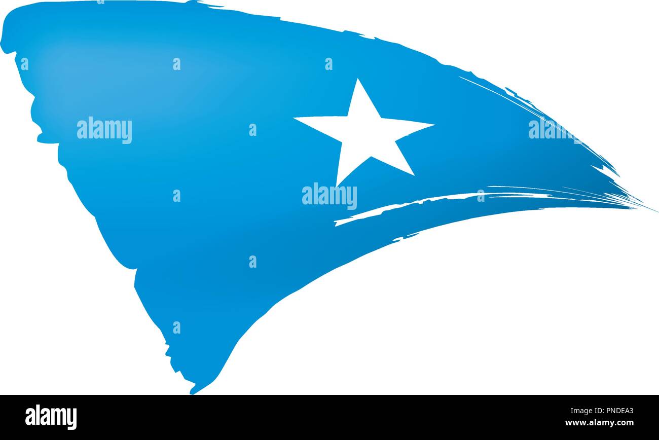 Somalia flag, vector illustration on a white background Stock Vector ...