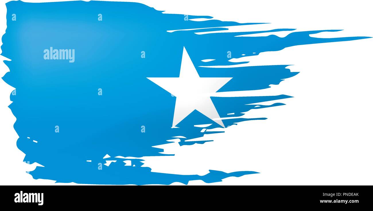 Somalia flag, vector illustration on a white background Stock Vector ...