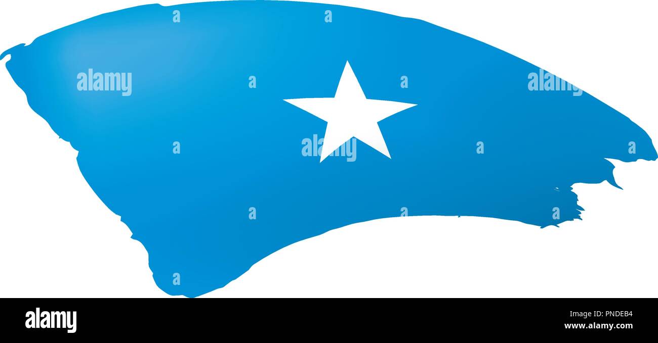 Somalia flag, vector illustration on a white background Stock Vector ...