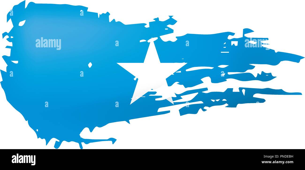 Somalia flag, vector illustration on a white background Stock Vector ...