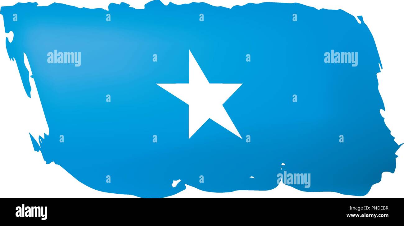 Somalia flag, vector illustration on a white background Stock Vector ...