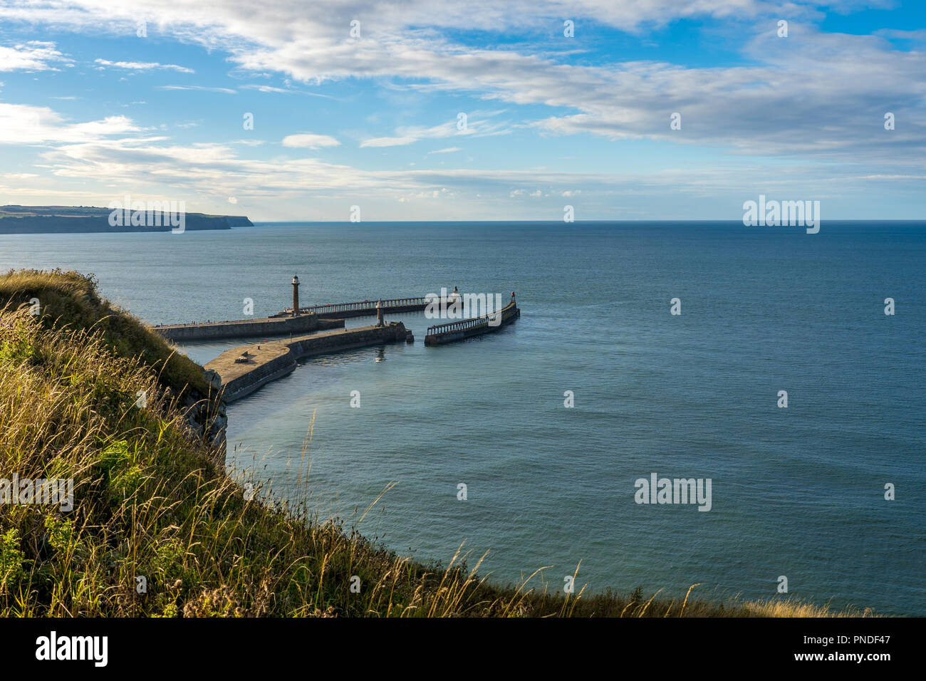 Whitby Pier, North Yorkshire, England UK Stock Photo - Alamy