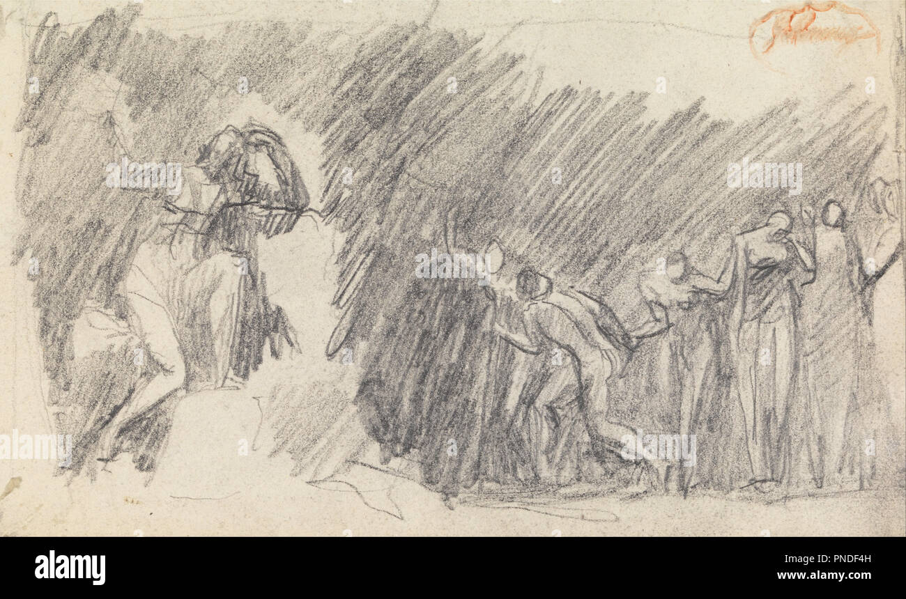 Figure Composition Study 5. Drawing. Graphite on paper. Height: 108 mm ...