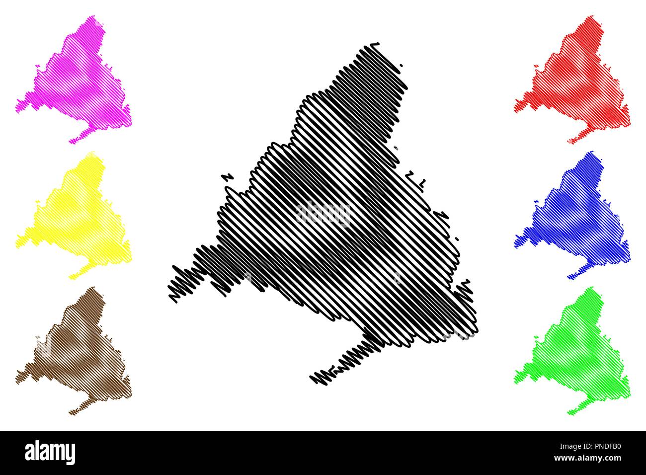 Community of Madrid (Kingdom of Spain, Autonomous community) map vector ...
