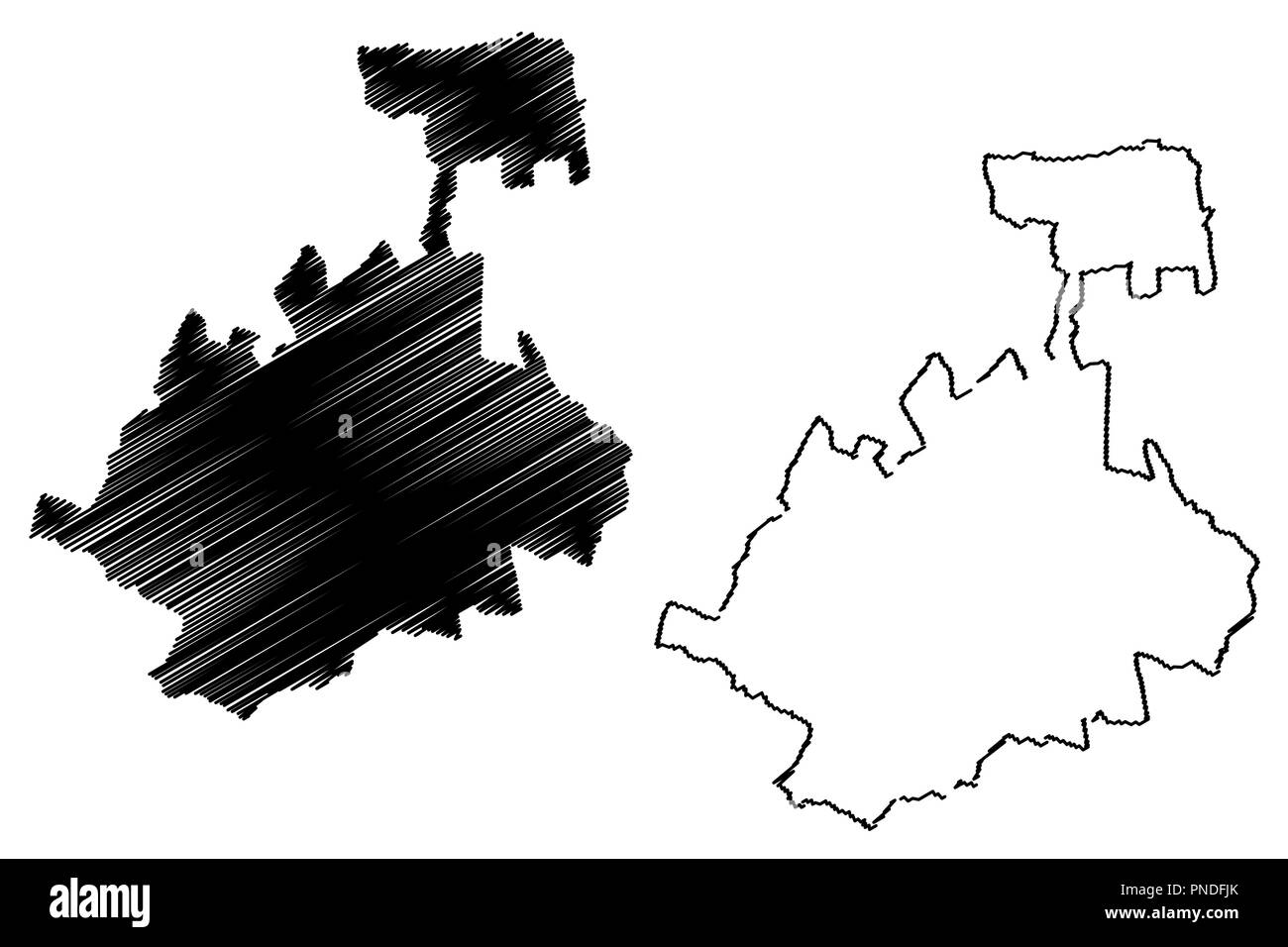 North ossetia outline map Black and White Stock Photos & Images - Alamy