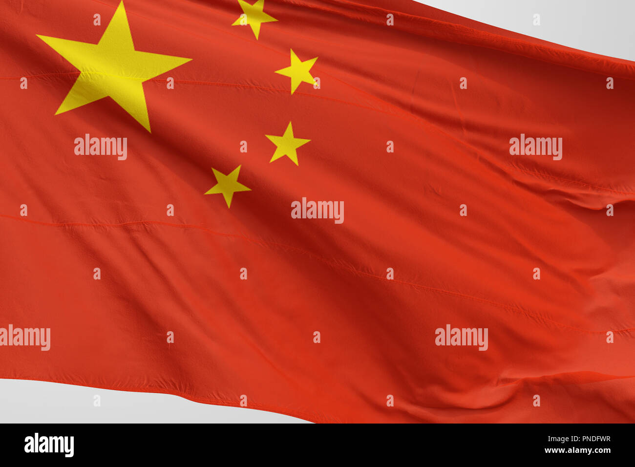 Isolated China Flag waving 3d Realistic China Flag Rendered Stock Photo ...