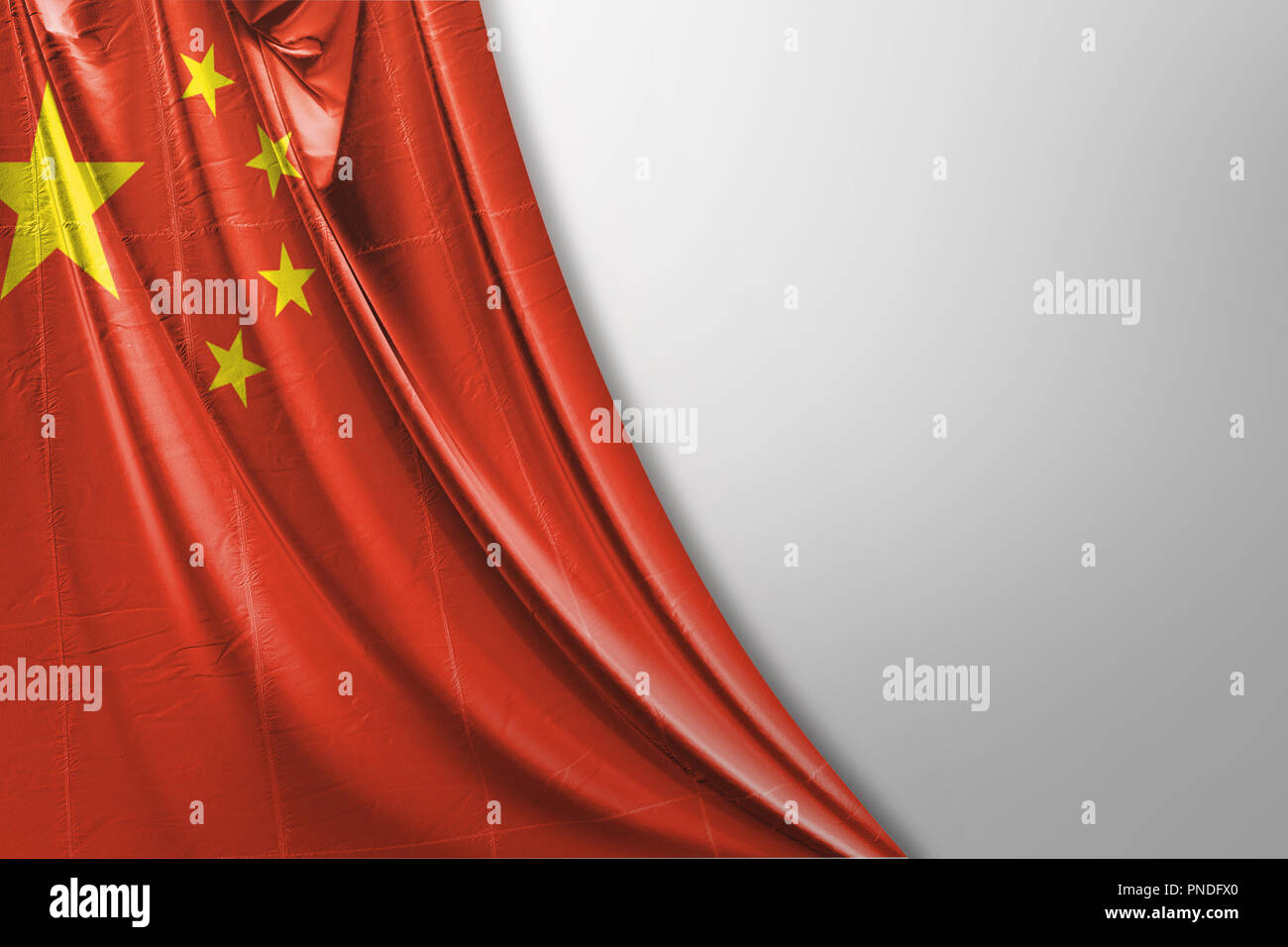 Isolated China Flag waving 3d Realistic China Flag Rendered Stock Photo ...