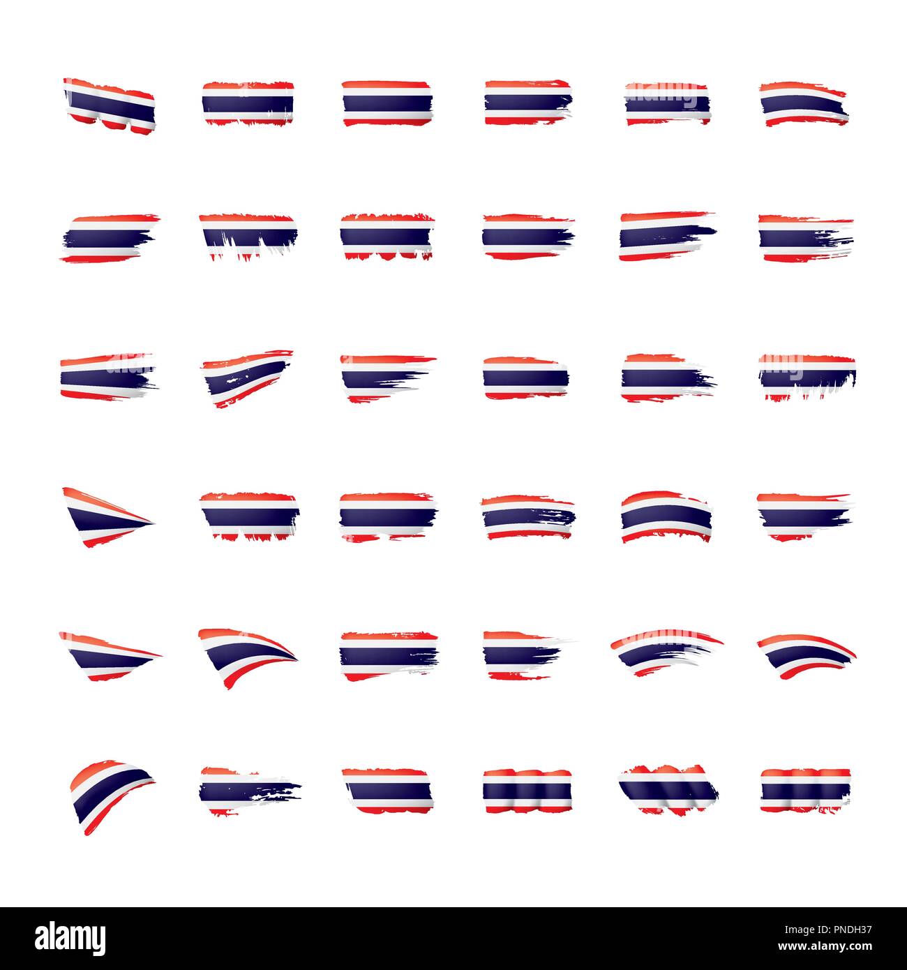 Thailand flag, vector illustration on a white background Stock Vector ...