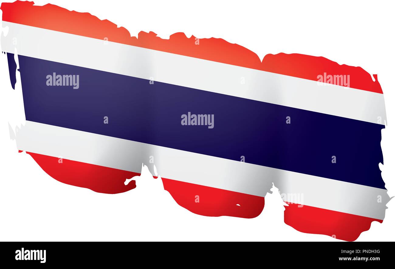 Thailand flag, vector illustration on a white background Stock Vector ...