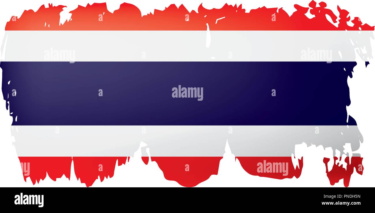 Thailand flag, vector illustration on a white background Stock Vector ...