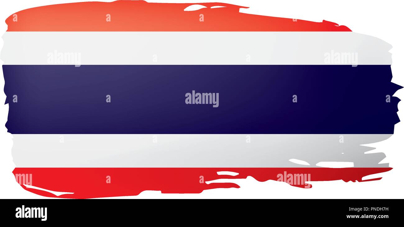 Thailand flag, vector illustration on a white background Stock Vector ...